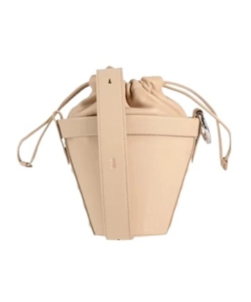 MAISON MARGIELA Solid Color Leather Bucket Bag - Nude