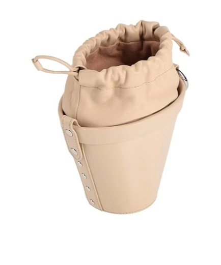 MAISON MARGIELA Solid Color Leather Bucket Bag