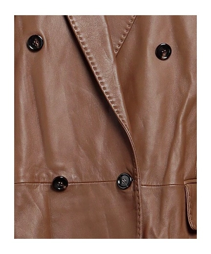 Max Mara Minimalist Double-breasted Leather Blazer