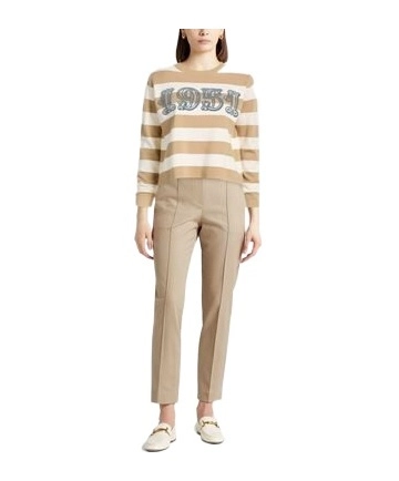 Max Mara Striped Crew-neck Top