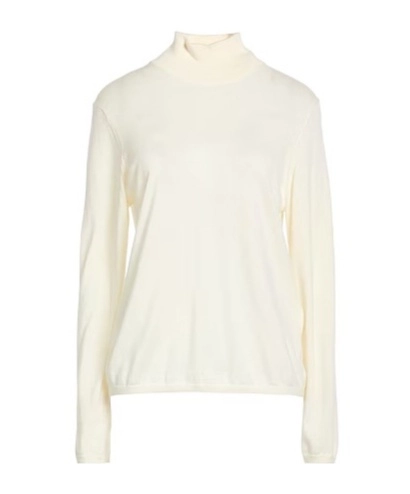 Max Mara Solid Lightweight Cashmere Knit Top - White