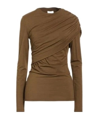 Isabel Marant Étoile Solid Crew Neck Long Sleeve T-shirt - Green