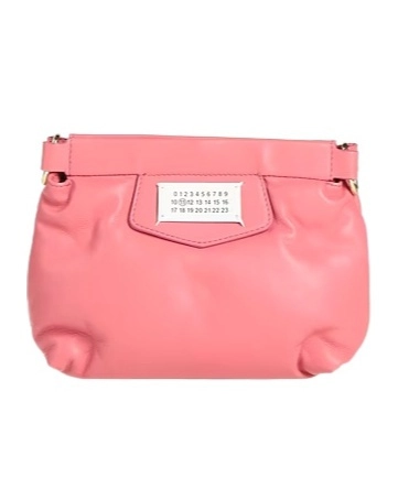 MAISON MARGIELA Solid-color Genuine Leather Clutch - Pink