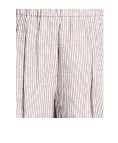 Brunello Cucinelli High Waist Elastic Striped Shorts