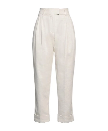 Brunello Cucinelli High-waist Solid Tapered Pants - White