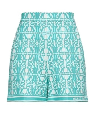Max Mara Geometric Jacquard Knit Shorts - Blue