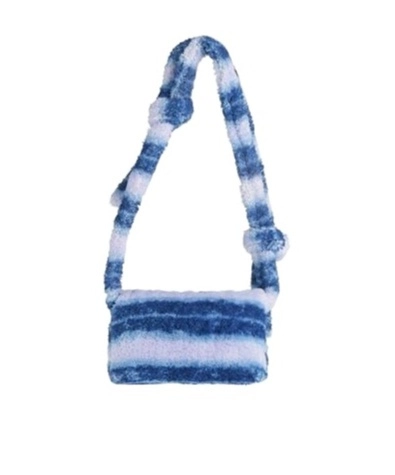 Marni Striped Fuzzy Shoulder Bag