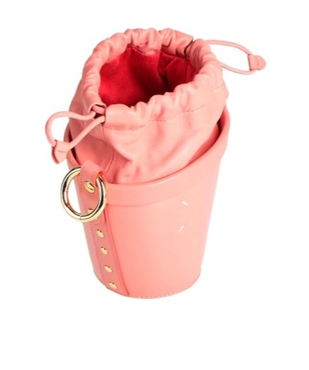 MAISON MARGIELA Solid Color Leather Bucket Bag