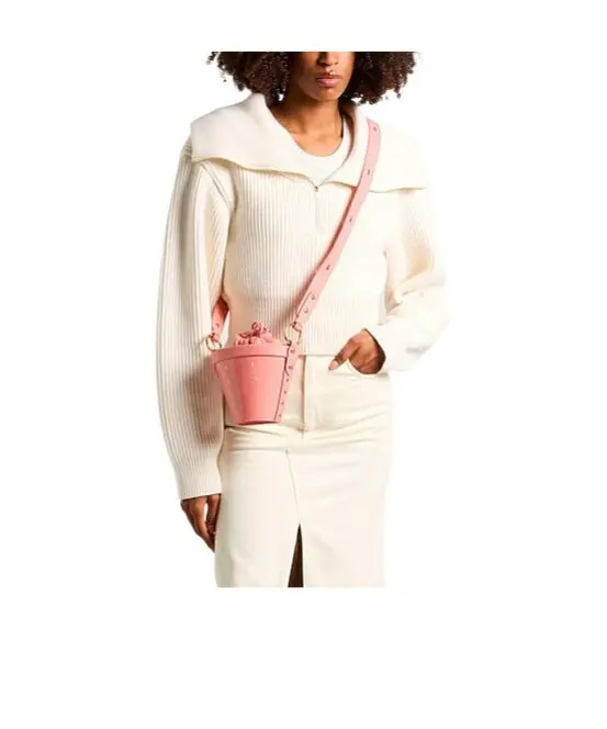 MAISON MARGIELA Solid Color Leather Bucket Bag