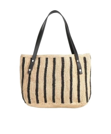 Rag & Bone Striped Raffia Shopper Bag