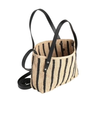 Rag & Bone Striped Raffia Shopper Bag