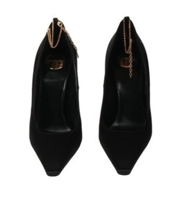 Saint Laurent Satin Stiletto Heel Pumps