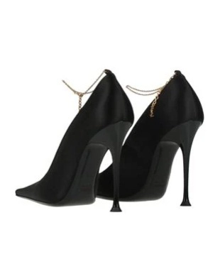 Saint Laurent Satin Stiletto Heel Pumps