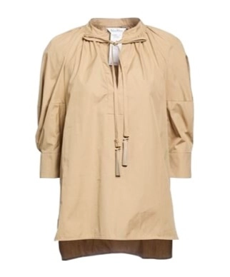 Max Mara Stand-collar Three-quarter Sleeve Blouse