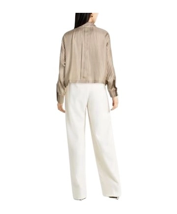 Max Mara Striped Collared Button-down Long-sleeve Shirt