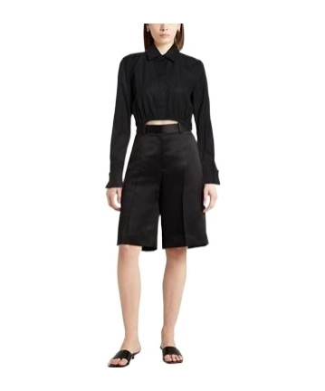 Max Mara Collared Long-sleeve Button-down Shirt - Black