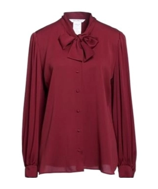 Max Mara Stand-collar Long-sleeve Blouse