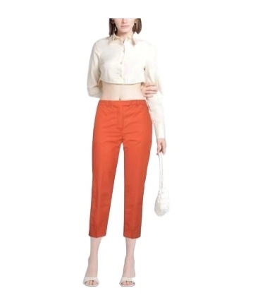 Max Mara High-waisted Straight-leg Cropped Casual Trousers