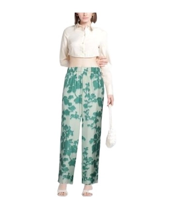 Max Mara Print Satin Wide-leg Trousers