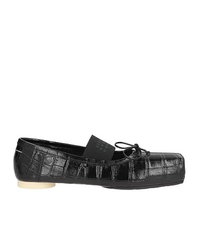 MAISON MARGIELA Crocodile-print Ballet Flats - Black