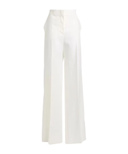 Max Mara High-waisted Loose Linen Trousers - White