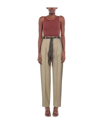 Saint Laurent Ankle-length Tailored Trousers With Fabric Tie Detail - Nude