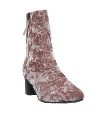 Chloé Velvet Round-toe Ankle Boots