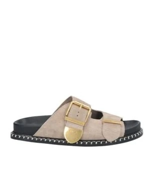Chloé Round-toe Buckle-strap Flat Sandals