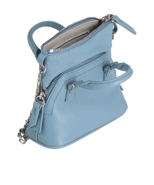 MAISON MARGIELA Pebbled-leather Mini Bag - Blue