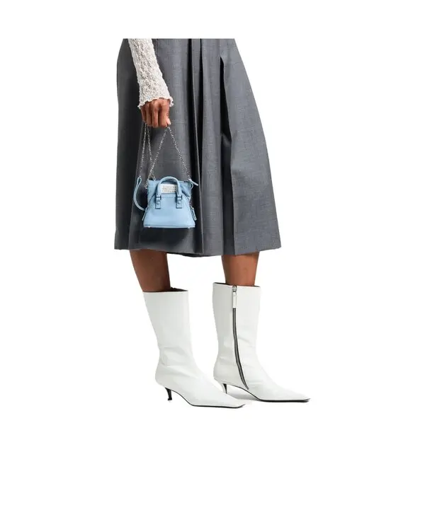 MAISON MARGIELA Pebbled-leather Mini Bag - Blue