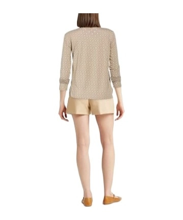 Max Mara Polka-dot Crew-neck Long-sleeve Top