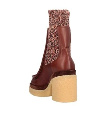 Chloé Color-block Knit Ankle Boots