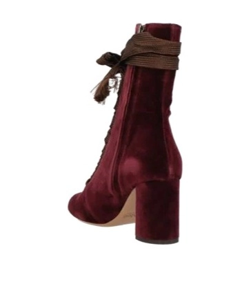 Chloé Velvet High-heel Ankle Boots - Brown