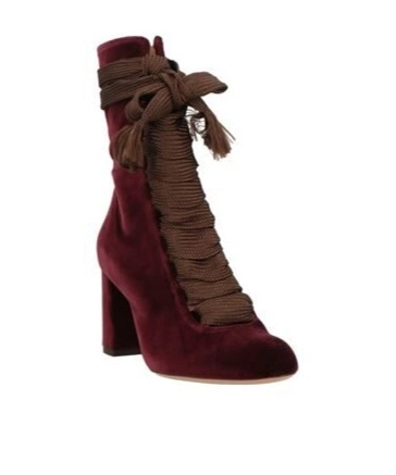 Chloé Velvet High-heel Ankle Boots - Brown