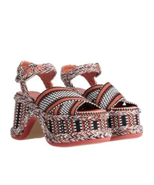 Chloé Multicolored Canvas Sandals