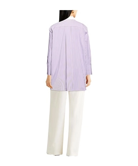 Max Mara Long Sleeve Poplin Striped Shirt