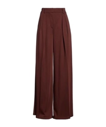 Max Mara High-waisted Pleated Wide-leg Dress Trousers - Red