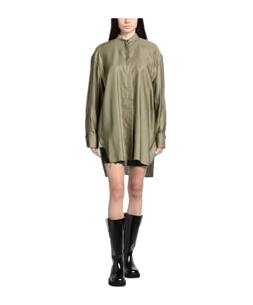 Max Mara Stand-collar Button-down Long-sleeve Shirt