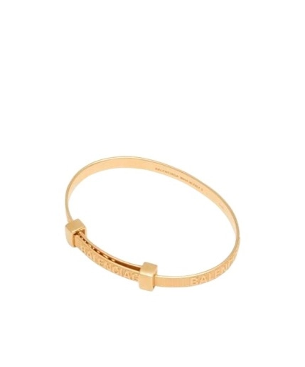 Balenciaga Thin Gold-toned Metal Bangle - Yellow