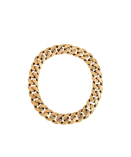 Balenciaga Vintage Gold Chunky Curb-link Bangle - Yellow