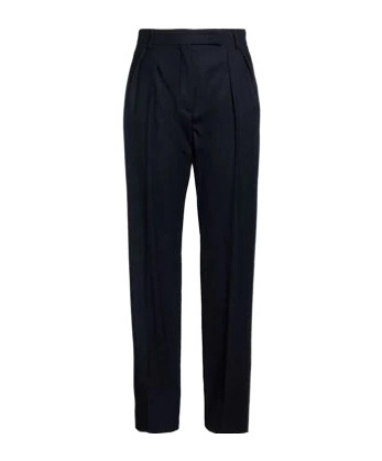 Max Mara High-waisted Pleated Straight-leg Dress Trousers - Black