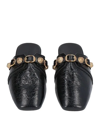 Balenciaga Square-toe Flat Leather Mules