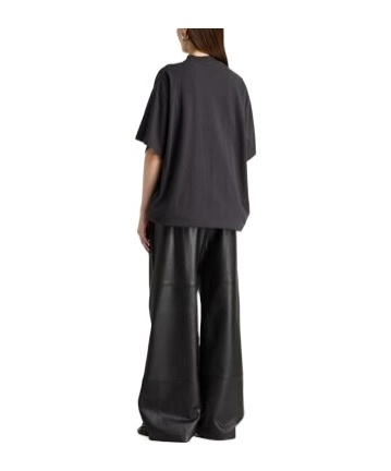 Balenciaga Mock Neck Short-sleeve Oversized Long Tee