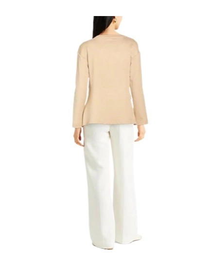Max Mara Minimal Crew Neck Long Sleeve T-shirt