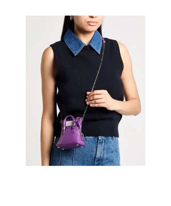 MAISON MARGIELA Pebbled-leather Mini Handbag