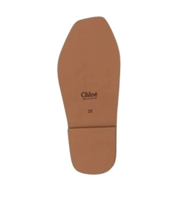 Chloé Two-tone Minimalist Slide Sandals - Brown