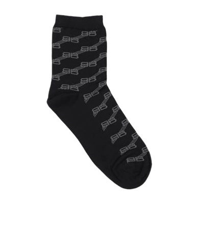 Balenciaga Mid-calf Knit Socks - Black