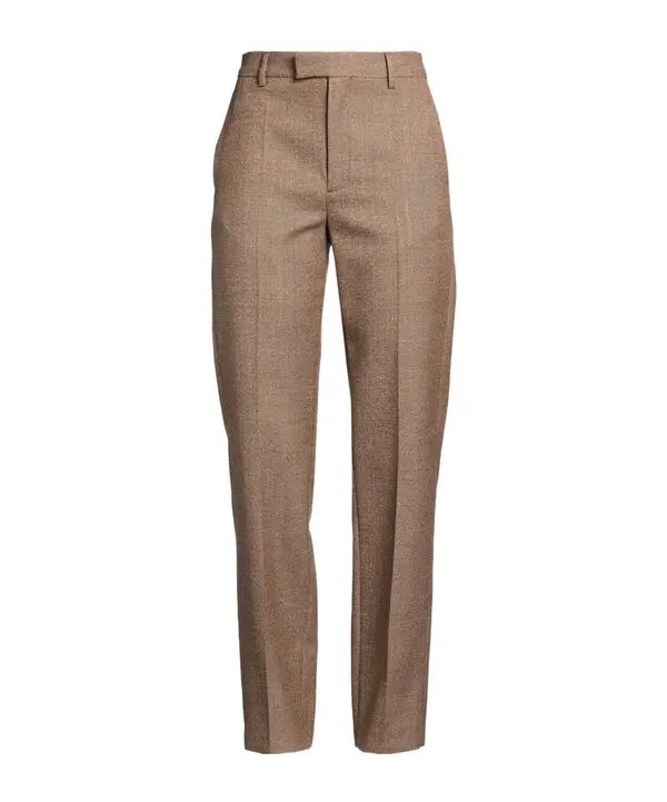MAISON MARGIELA High-waisted Slim-fit Dress Pants - Brown