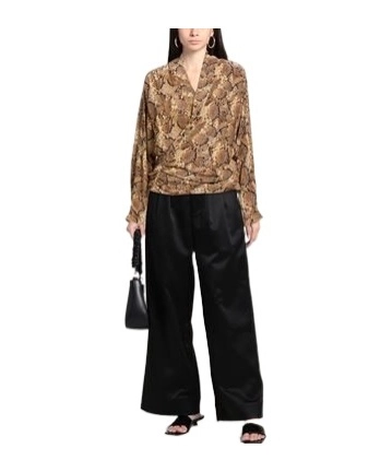 Isabel Marant Étoile Snake Print Velvet V-neck Blouse