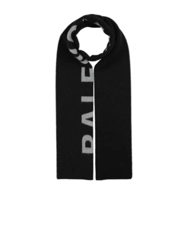 Balenciaga Reversible Knit Long Scarf - Black